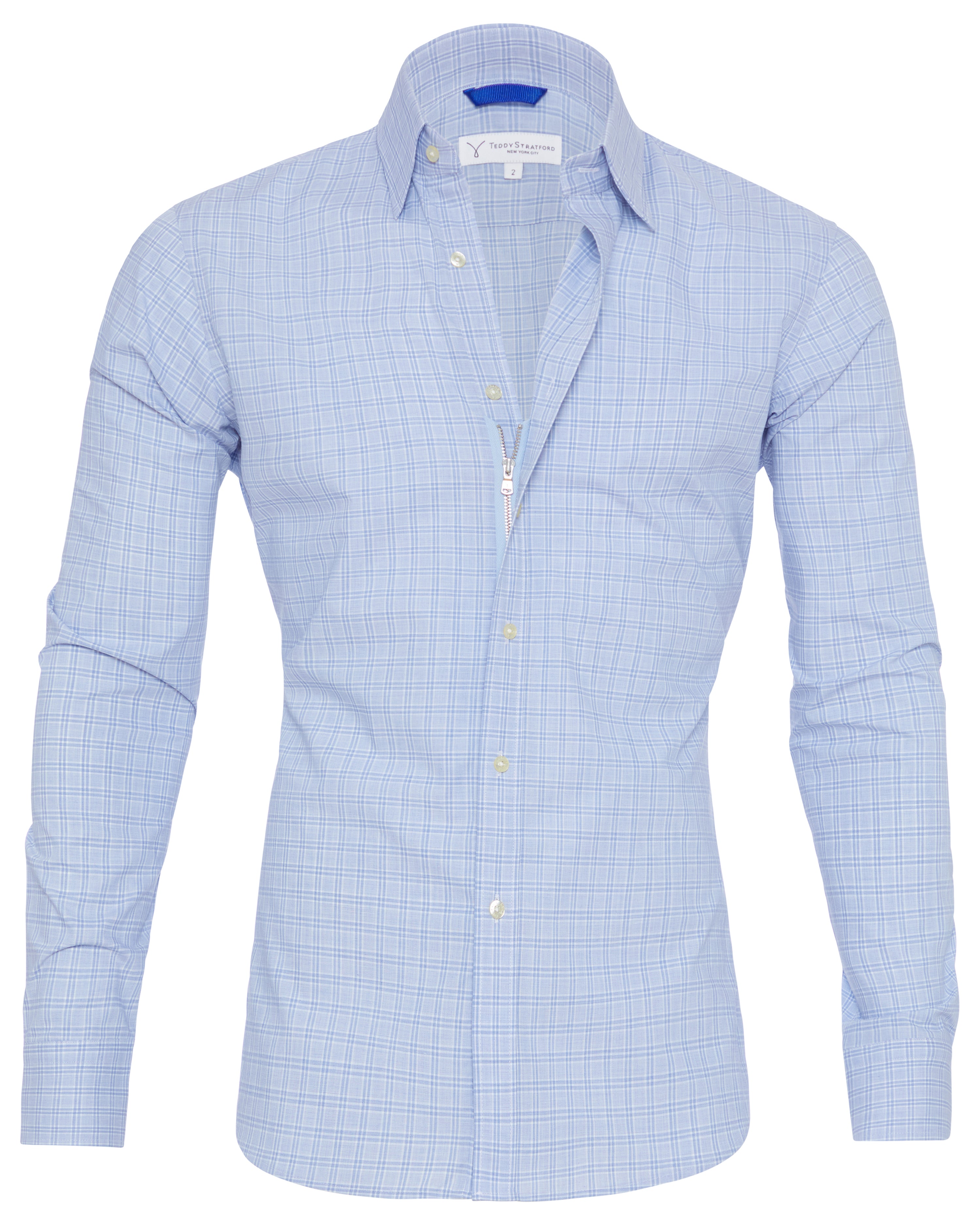 Light Blue Organic Plaid- Small Batch #427 Small Batch: Blue & White ...